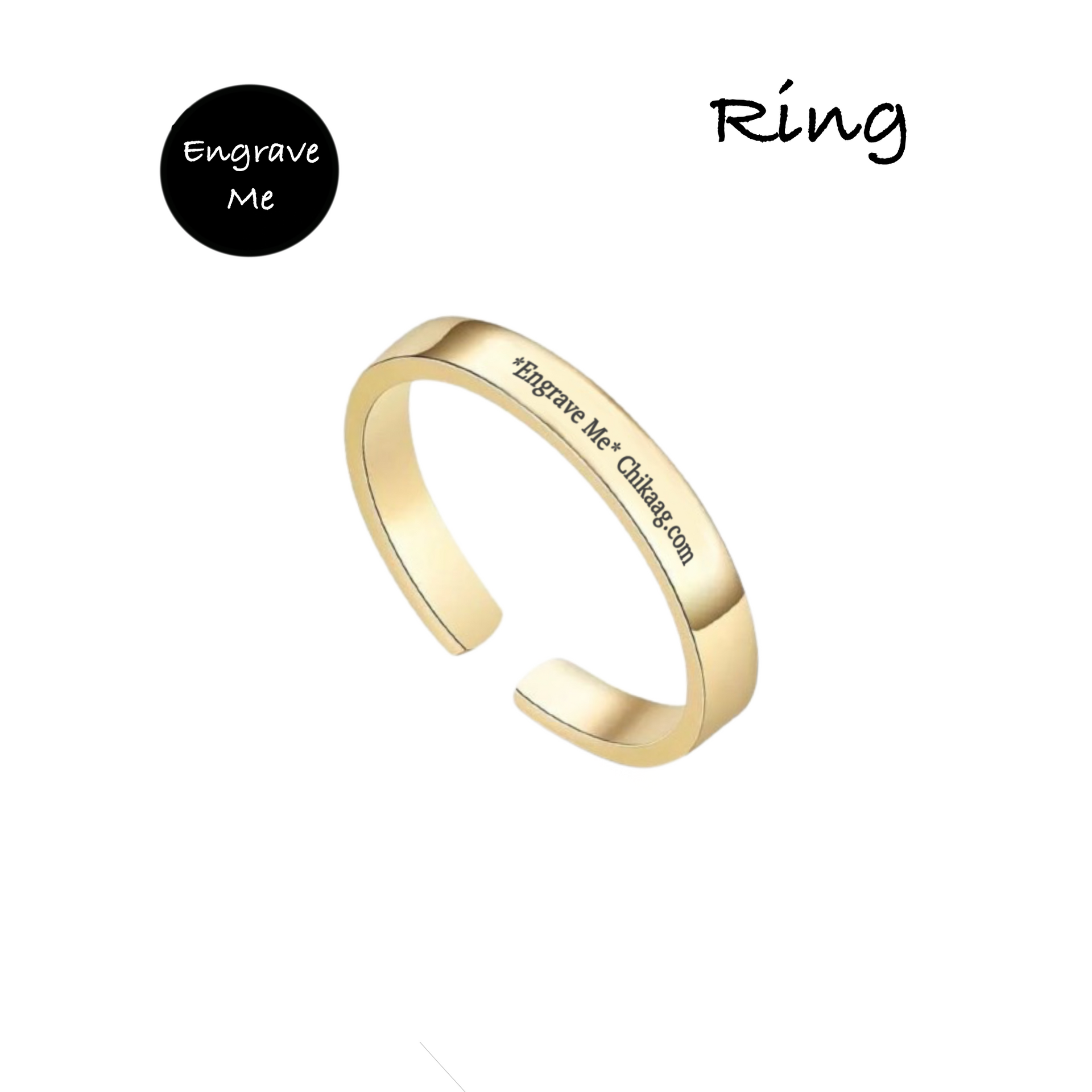 Custom Cuff Ring Gold Chikaag byTisha